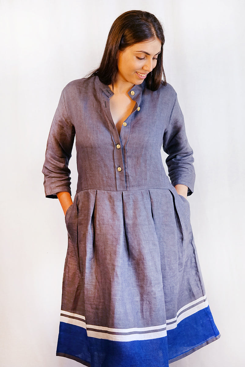 Dashant Linen Dress | DASH-G – Tradition Textiles